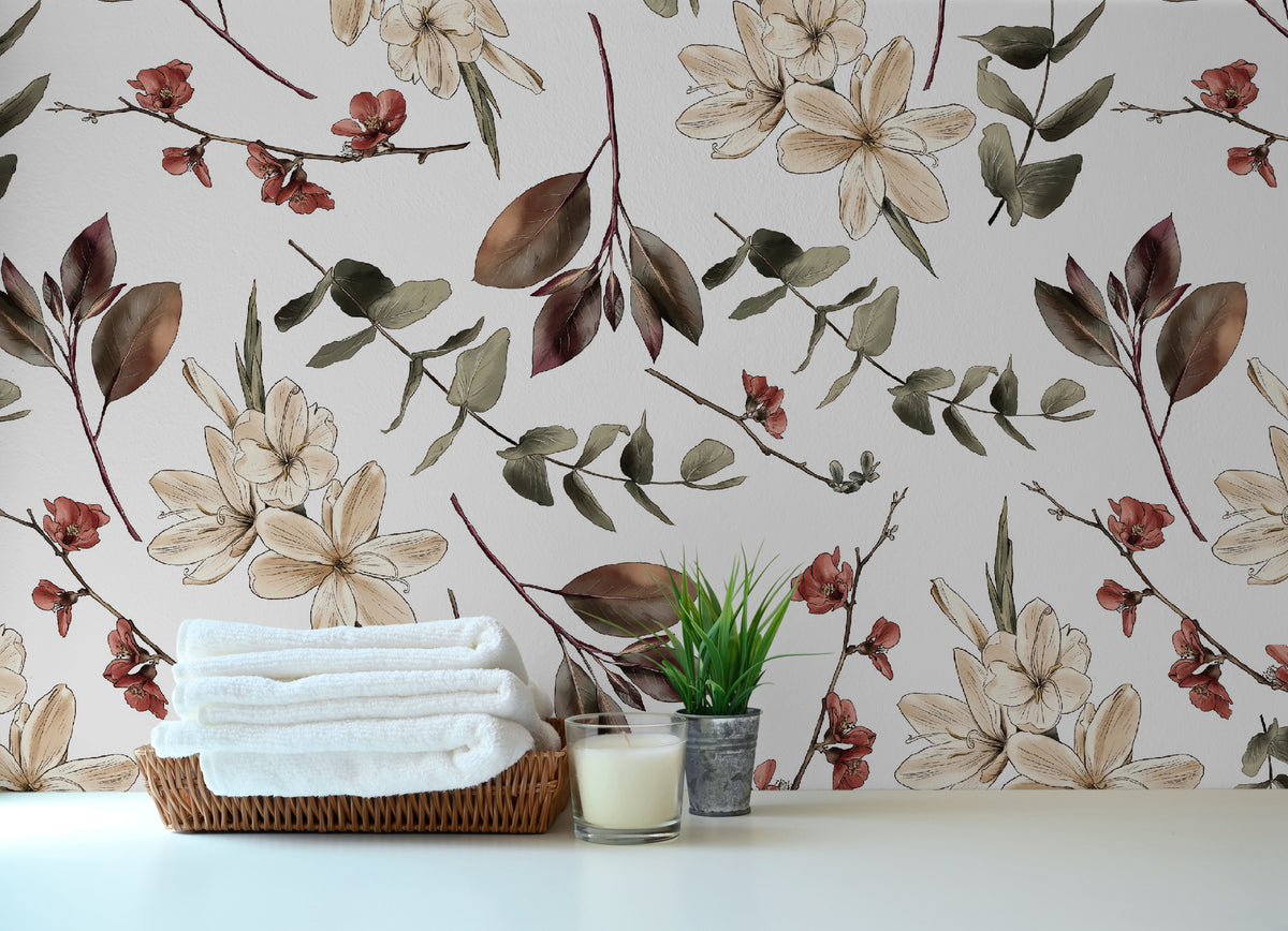 Blossom Essence Wallpaper – Moose Accents