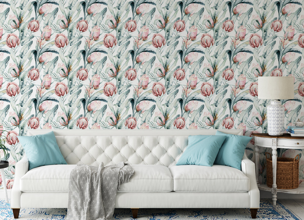 Scarlet Blossom Trails Wallpaper – Moose Accents
