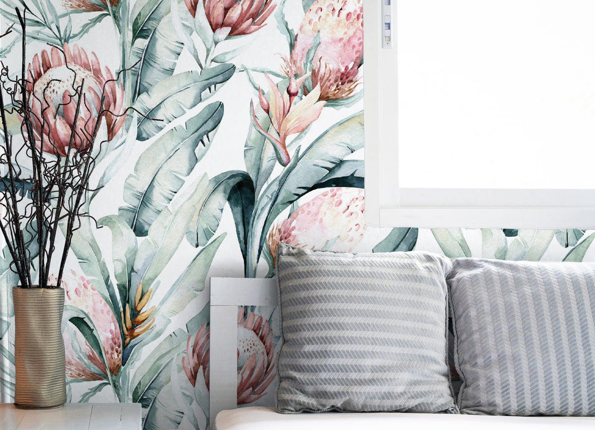 Scarlet Blossom Trails Wallpaper – Moose Accents