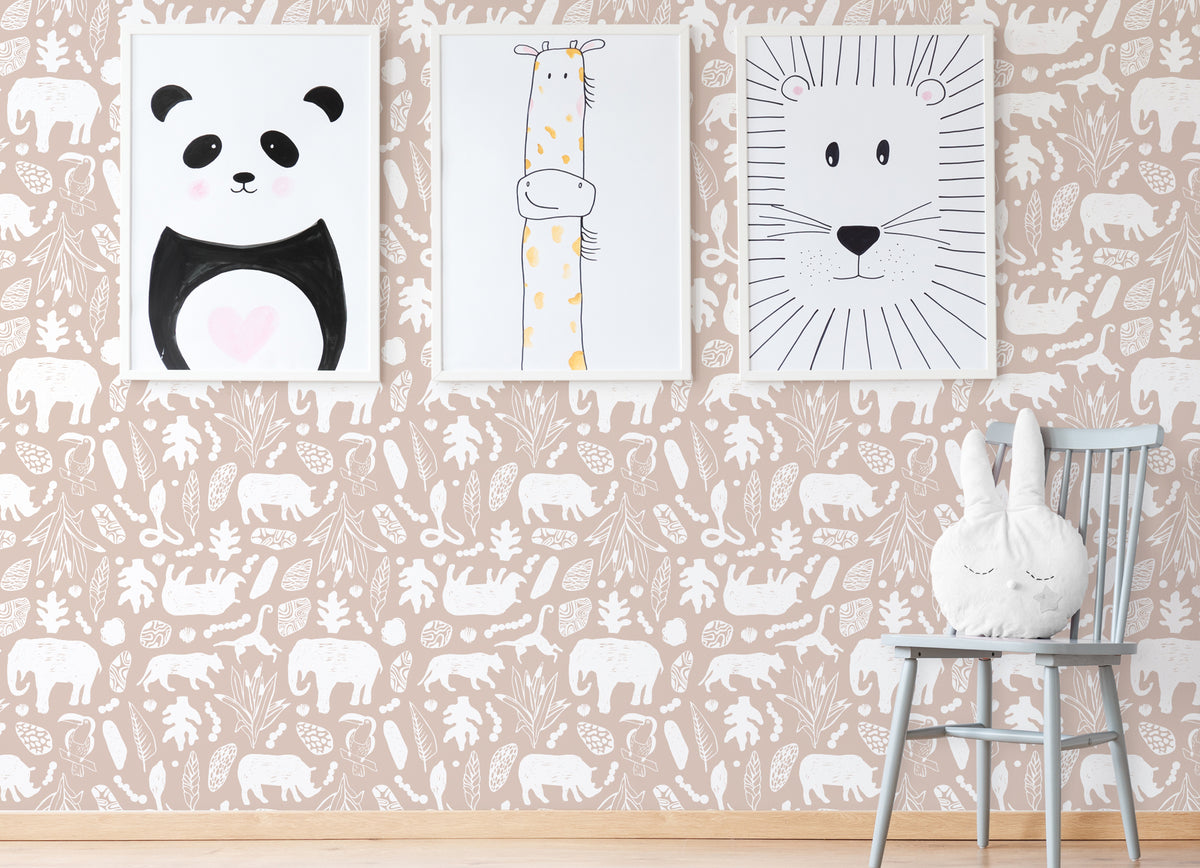 Meadow Animals Wallpaper – Moose Accents